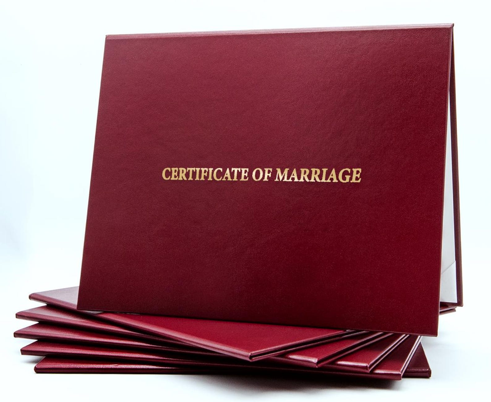 Marriage Certificate Cover | Non-padded Faux Leather With Serif Font ...