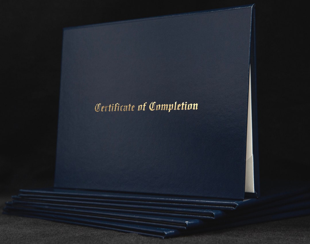 Certificate of Completion Tent-style Document/award/certificate Cover ...