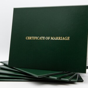 Marriage Certificate Cover | Non-padded Faux Leather With Serif Font ...