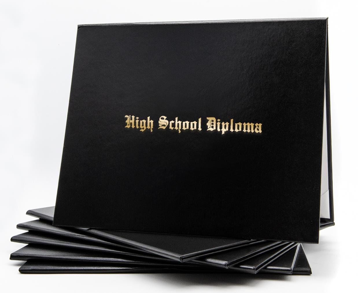 High School Diploma Cover | Old English Font on Non-padded Faux Leather ...