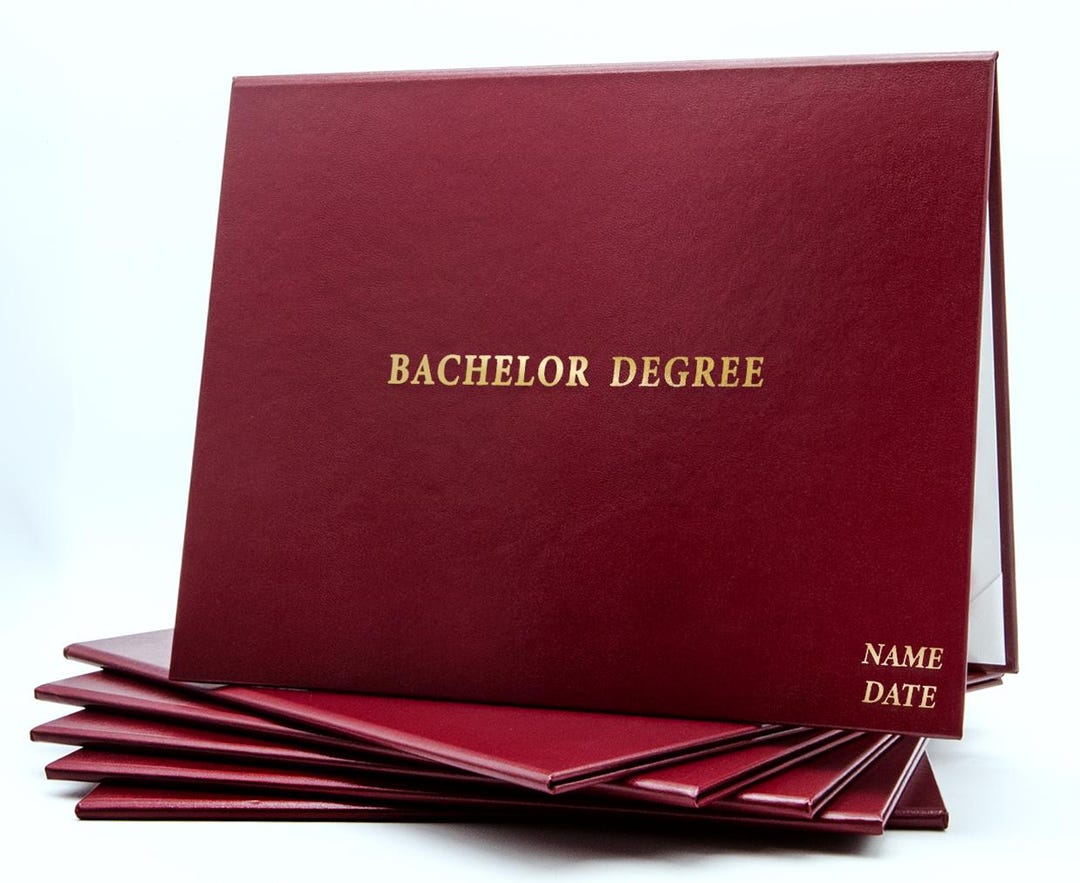 Personalized Document Cover for Bachelor Degree | Non-padded Faux ...