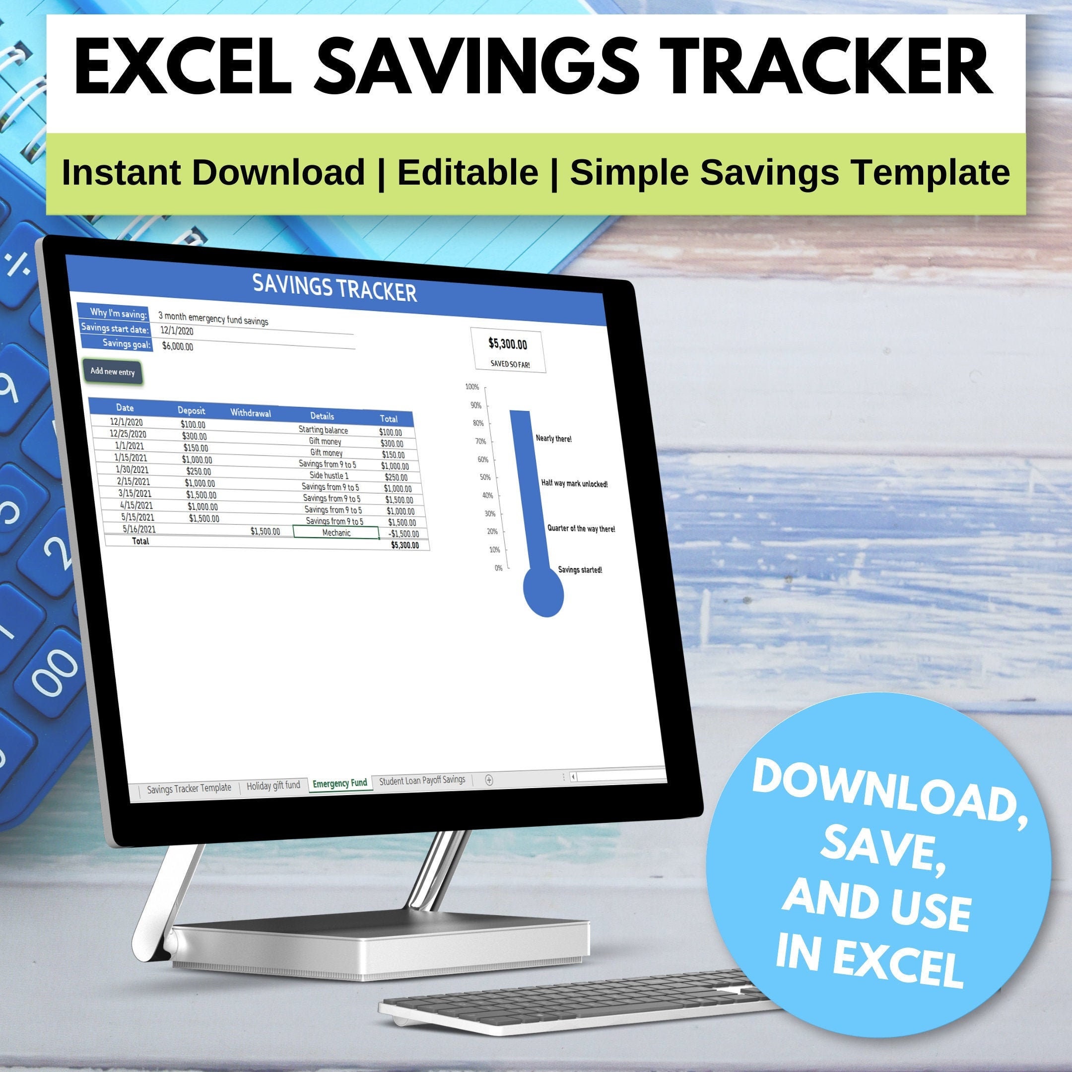 Excel Savings Tracker Template Excel Savings Tracker Template