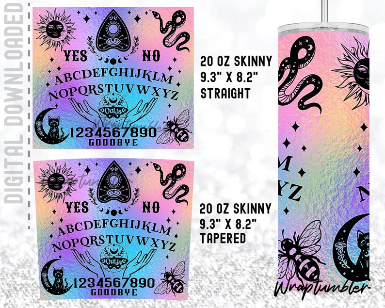 Halloween Ouija Board 20oz Skinny Tumbler Witch's Mystical - Etsy