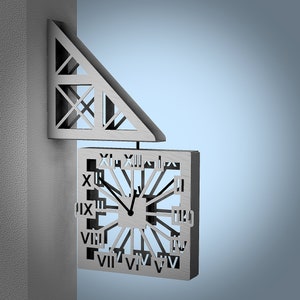 2 Sided Industrial Clock Square Dxf Svg Eps Ai Pdf Files - Digital ...