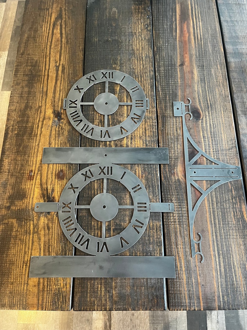 2 Sided Industrial Clock DXF and SVG Files Plasma or Laser - Etsy
