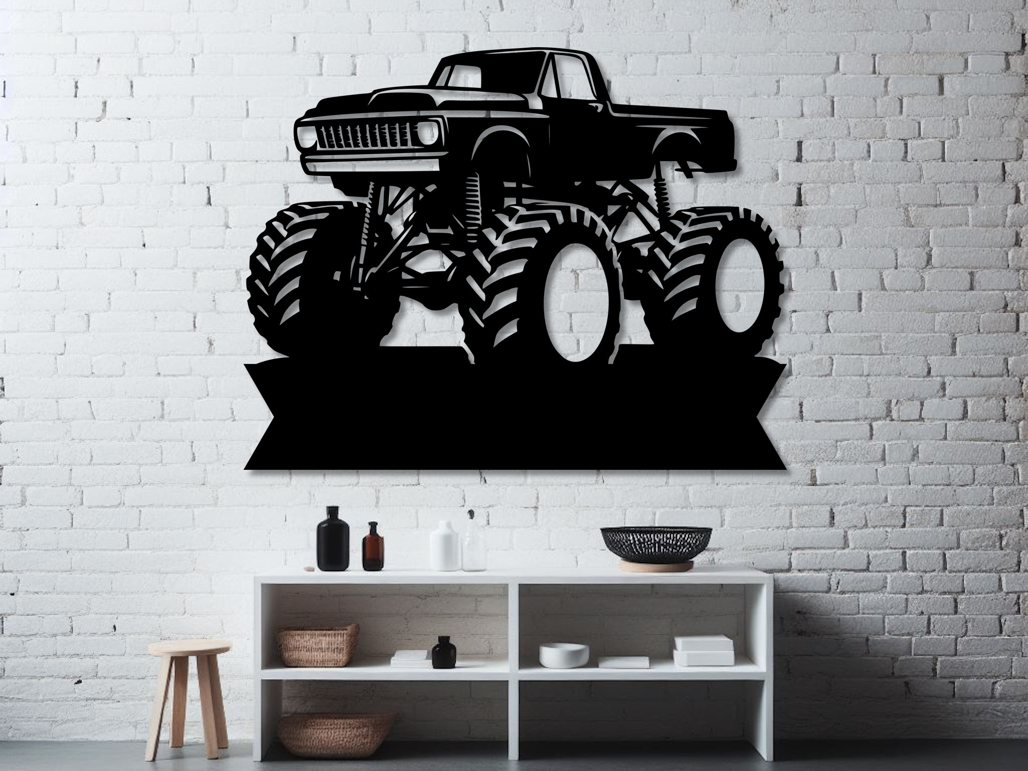 Monster Truck Template Dxf Svg Eps Ai Pdf Png Files - Digital Download ...