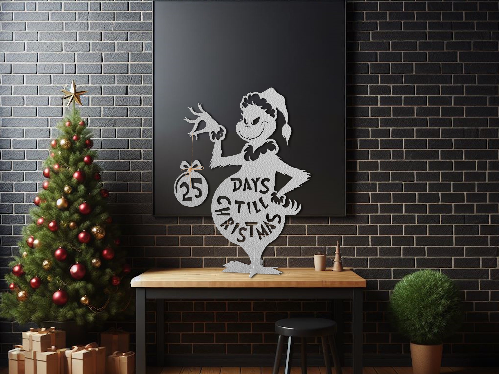 Grinch Advent Calendar Countdown Dxf Svg Eps Ai Pdf Png Files - Digital ...