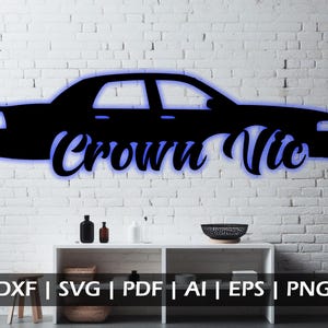 Crown Vic Design Dxf Svg Eps Ai Pdf Png Files - Digital Download ...