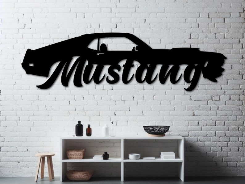Mustang Fastback Design Dxf Svg Eps Ai Pdf Png Files - Digital Download ...
