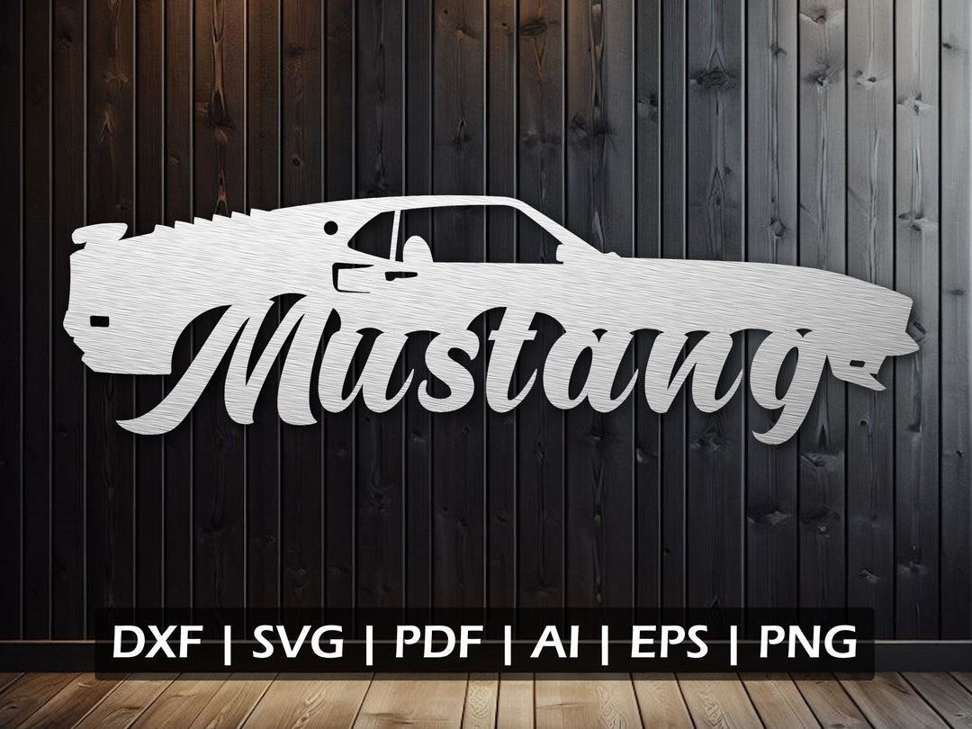 Mustang Mach 1 Design Dxf Svg Eps Ai Pdf Png Files - Digital Download ...