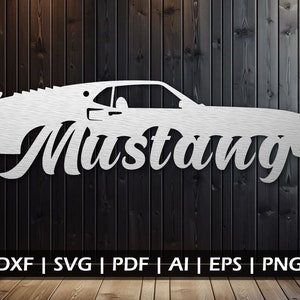 Mustang Mach 1 Design Dxf Svg Eps Ai Pdf Png Files - Digital Download ...