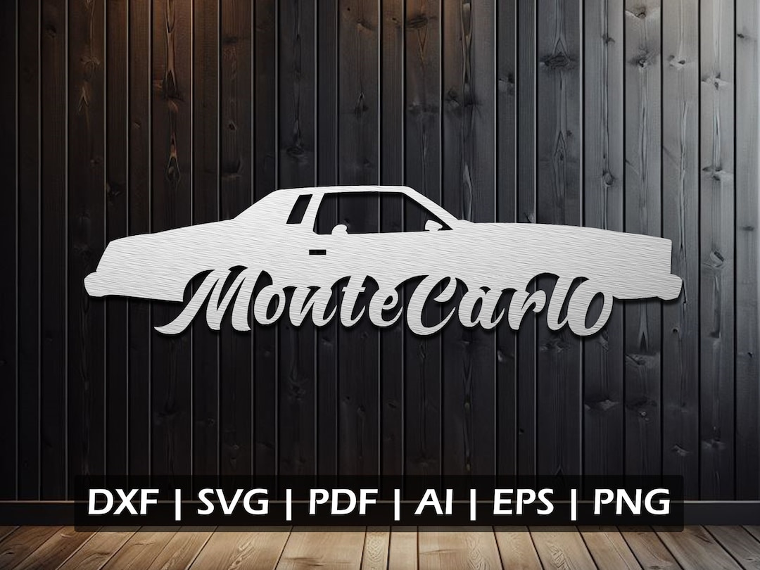 Monte Carlo Design Dxf Svg Eps Ai Pdf Png Files - Digital Download ...