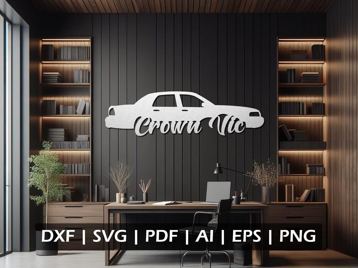 Crown Vic Design Dxf Svg Eps Ai Pdf Png Files - Digital Download ...