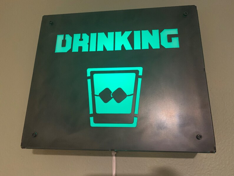 Working and Drinking Signs DXF and SVG Files Plasma or Laser - Etsy