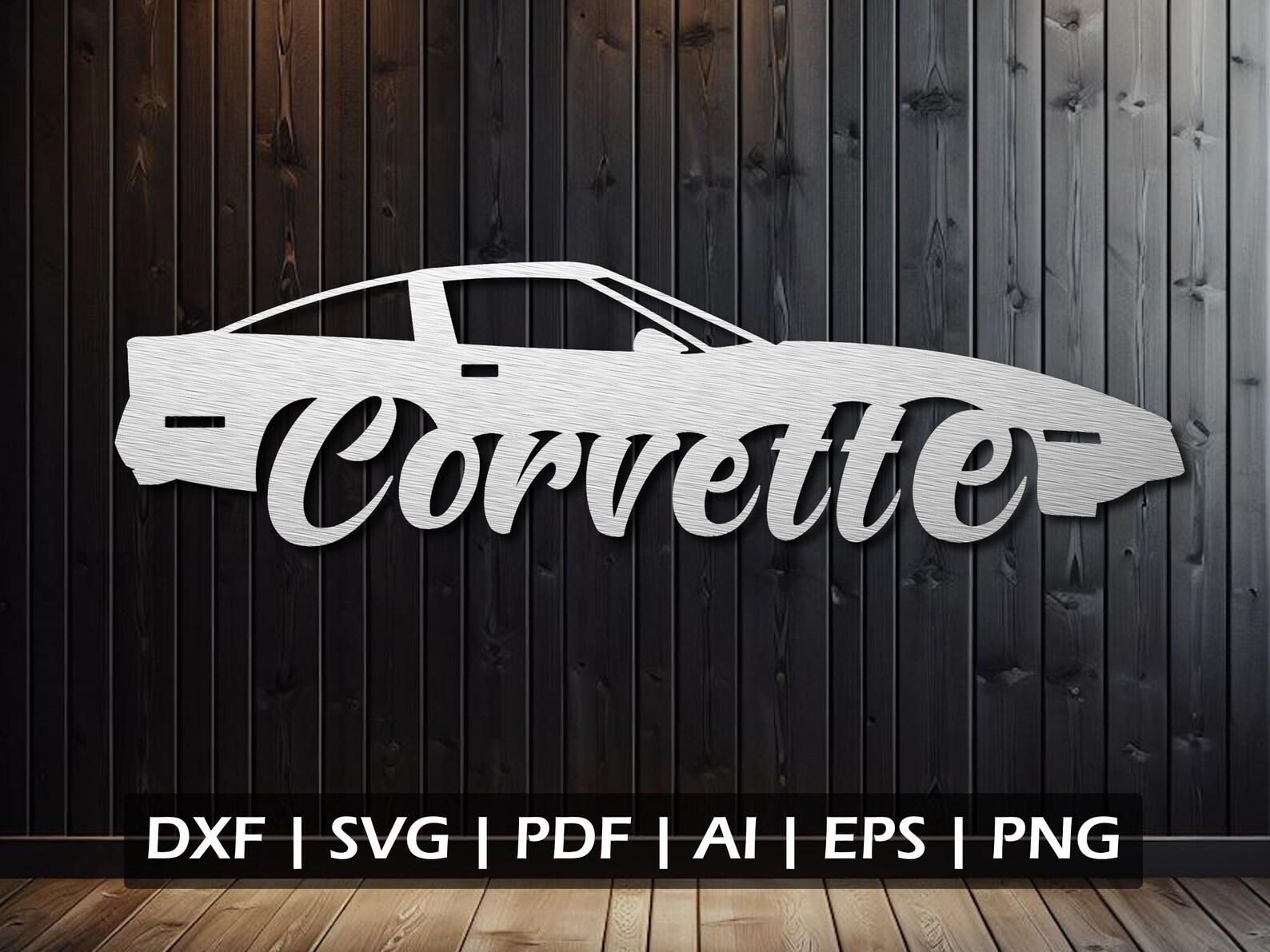 C4 Corvette Design Dxf Svg Eps Ai Pdf Png Files - Digital Download ...