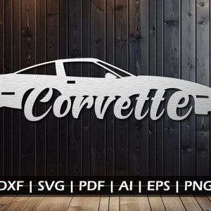 C4 Corvette Design Dxf Svg Eps Ai Pdf Png Files - Digital Download ...