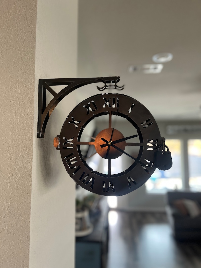 2 Sided Industrial Clock DXF and SVG Files - Plasma or Laser CNC Cut ...