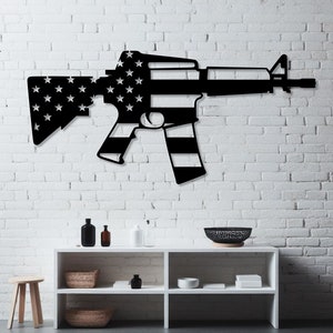 AR15 American Flag Dxf Svg Eps Ai Pdf Png Files - Digital Download ...