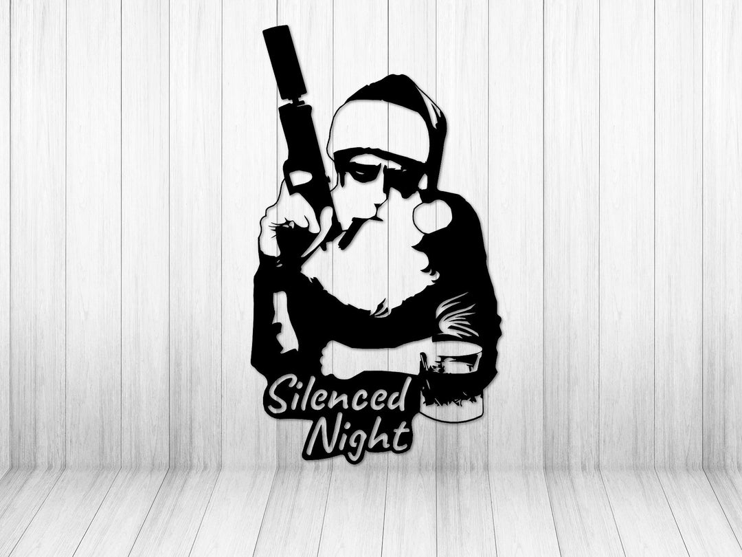 Angry Santa Silenced Night Dxf Svg Eps Ai Pdf Png Files - Digital ...