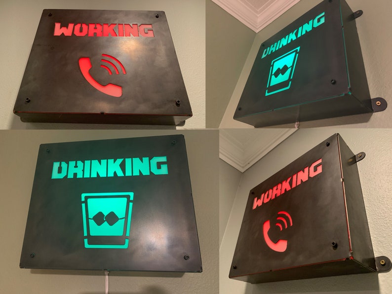 Working and Drinking Signs DXF and SVG Files Plasma or Laser - Etsy