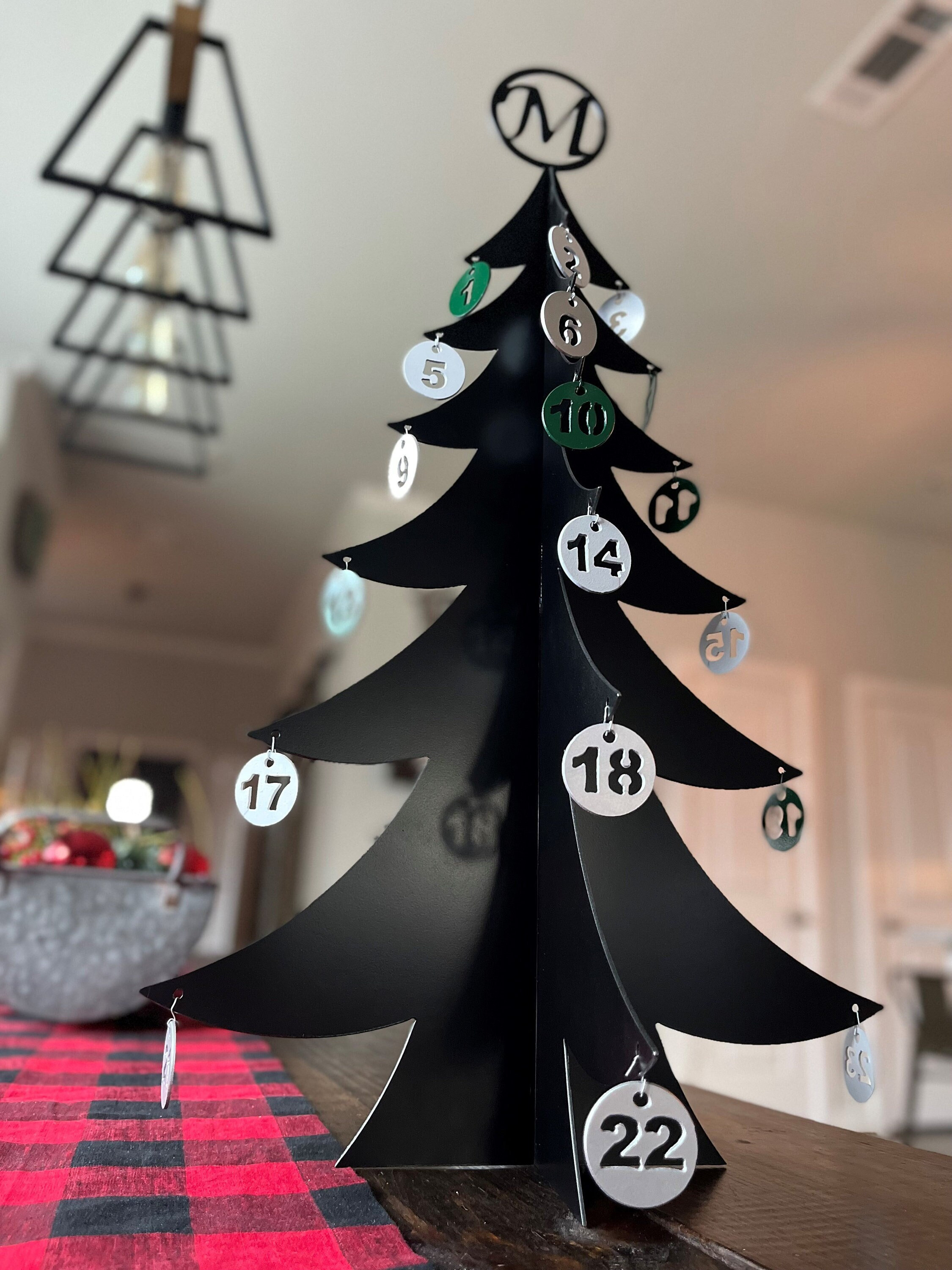 Advent Calendar Christmas Tree DXF and SVG Files - Full Alphabet Suite ...