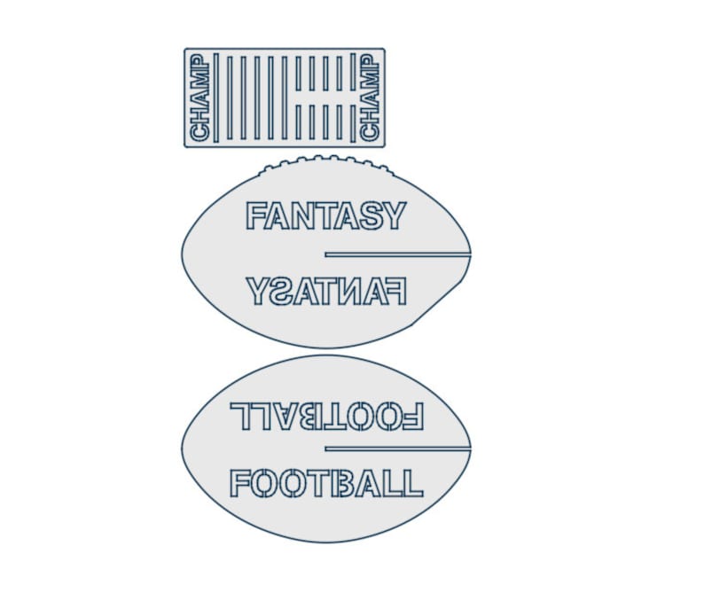 Fantasy Football Trophy DXF File Plasma or Laser CNC Cut - Etsy
