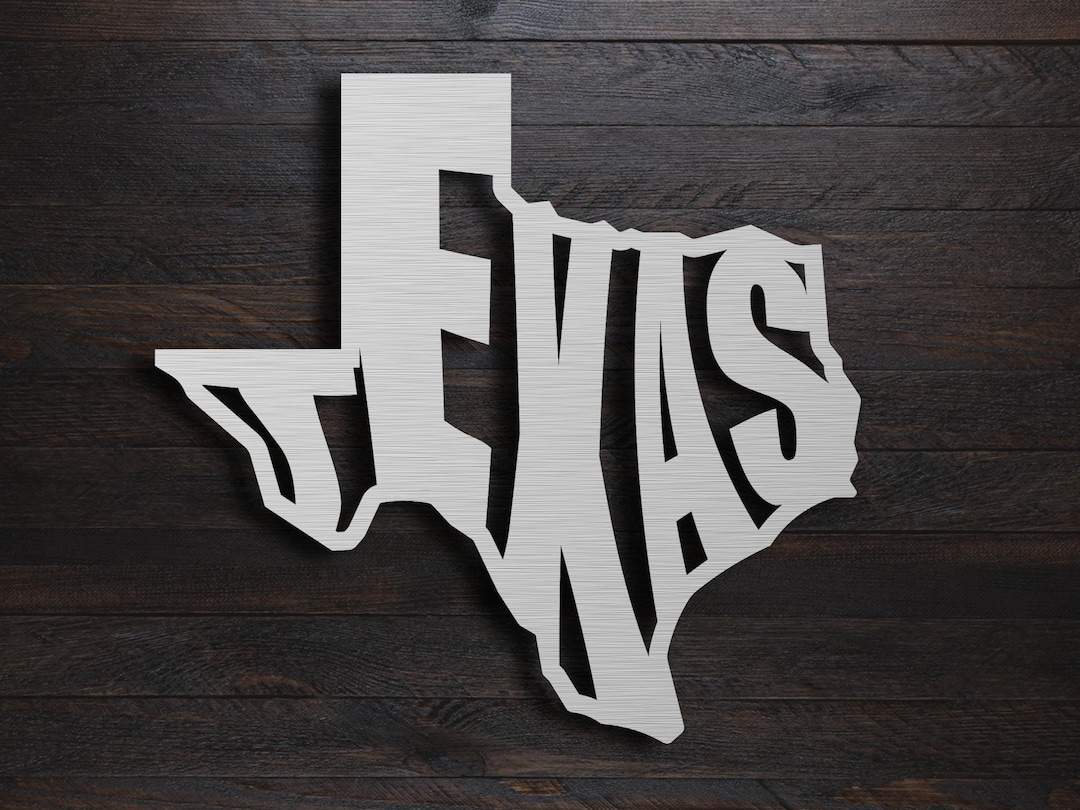Texas Sign Word Fill Dxf Svg Eps Ai Pdf Png Files - Digital Download ...