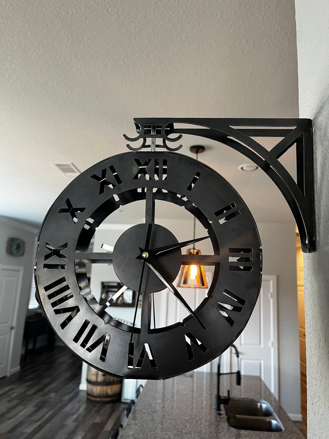 2 Sided Industrial Clock DXF and SVG Files - Plasma or Laser CNC Cut ...