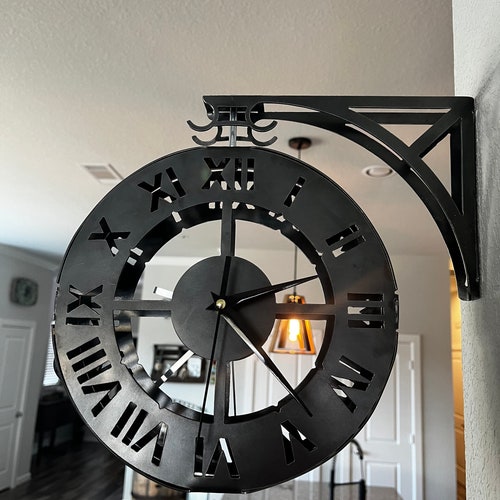 2 Sided Industrial Clock DXF and SVG Files Plasma or Laser - Etsy UK