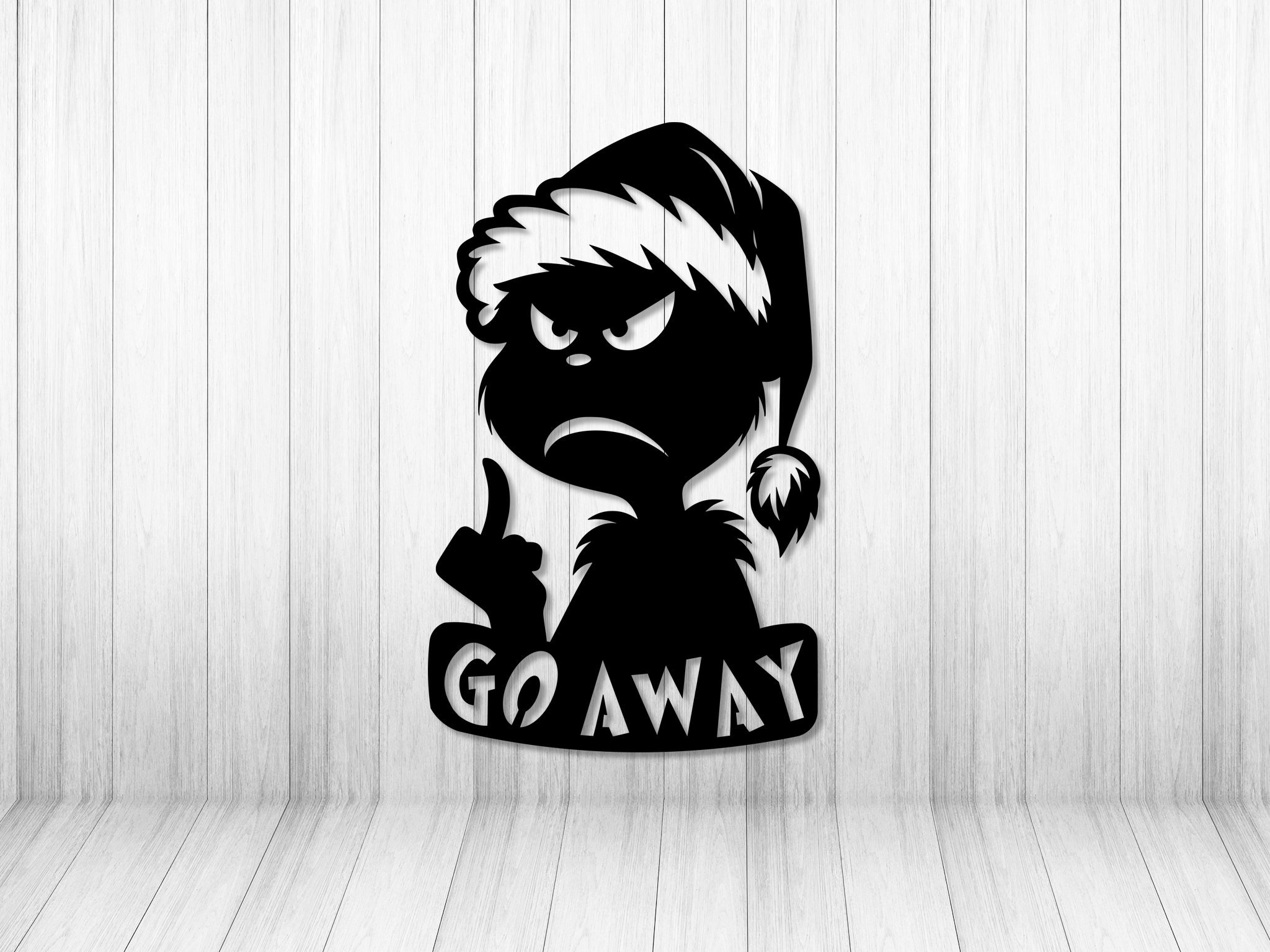 Grinch GO AWAY Dxf Svg Eps Ai Pdf Png Files - Digital Download - Plasma ...