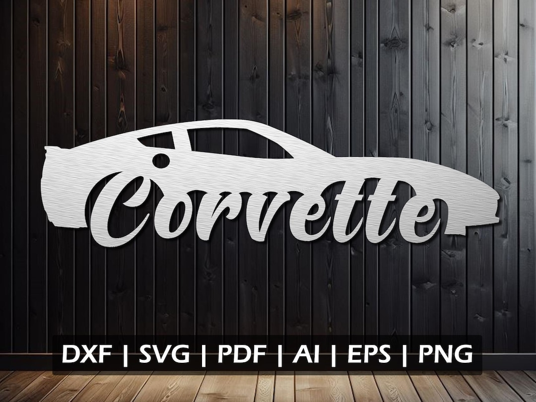 C7 Corvette Design Dxf Svg Eps Ai Pdf Png Files - Digital Download ...