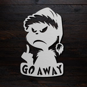 Grinch GO AWAY Dxf Svg Eps Ai Pdf Png Files Digital Download - Etsy ...