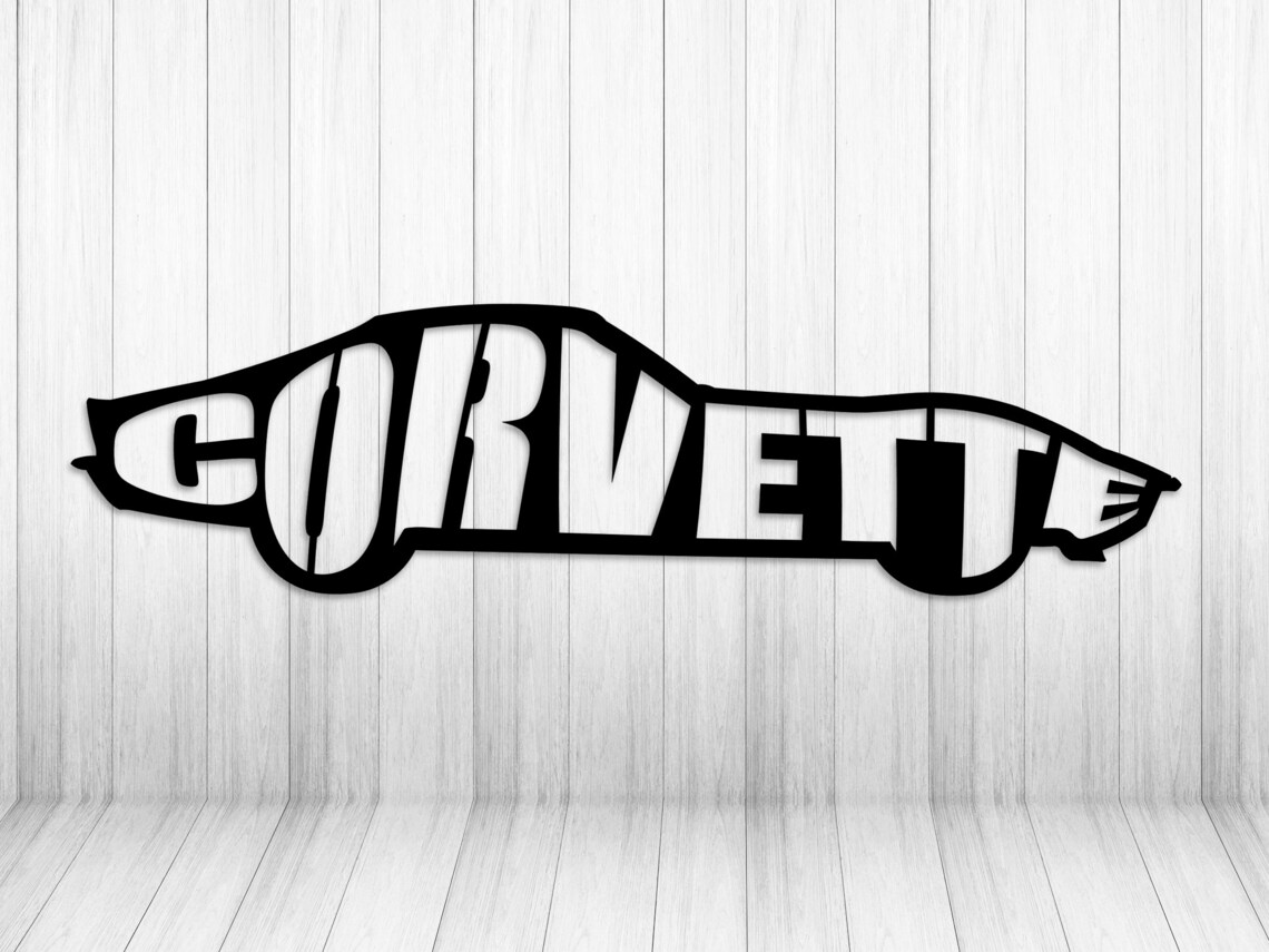 Corvette C3 Chevy Chevrolet Dxf Svg Eps Ai Pdf Png Files - Digital ...