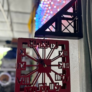 2 Sided Industrial Clock Square Dxf Svg Eps Ai Pdf Files - Digital ...