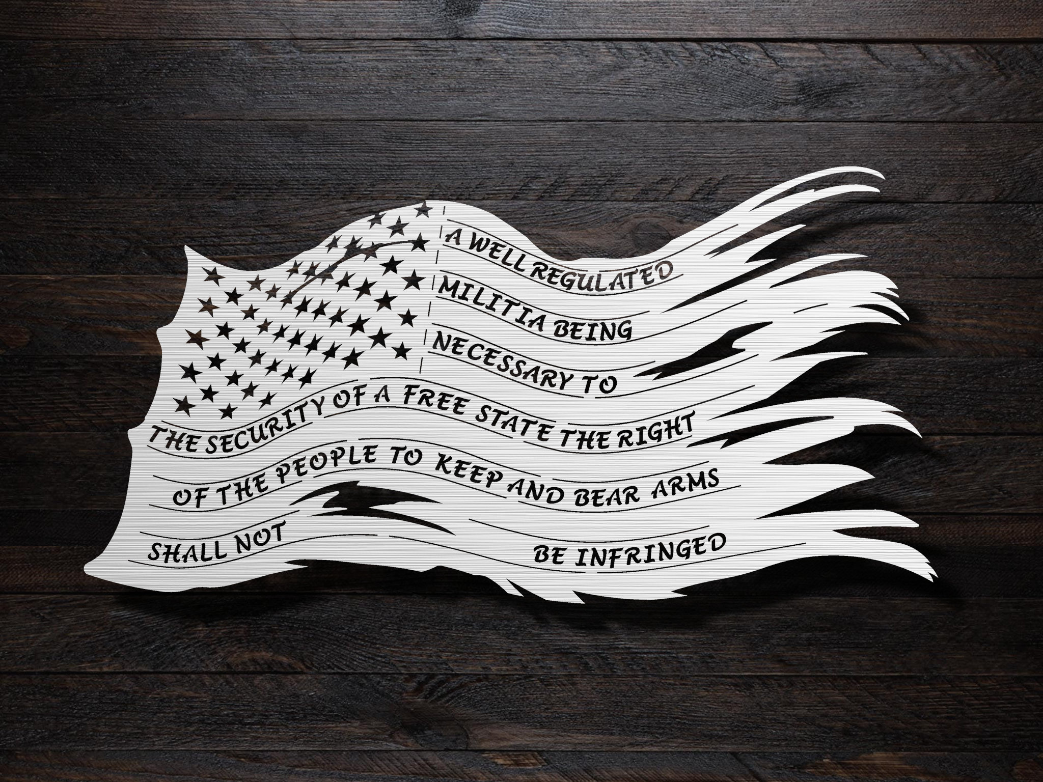 2nd Amendment Tattered Flag Dxf Svg Eps Ai Pdf Files - Digital Download ...
