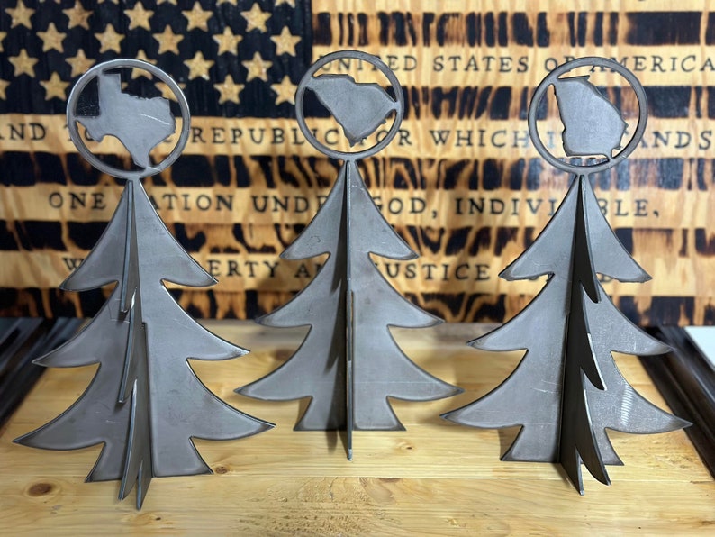 Customized State Christmas Trees Modular DXF and SVG Files - Etsy