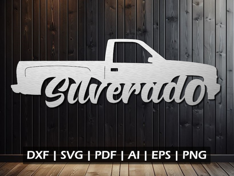 Silverado Design Dxf Svg Eps Ai Pdf Png Files - Digital Download ...