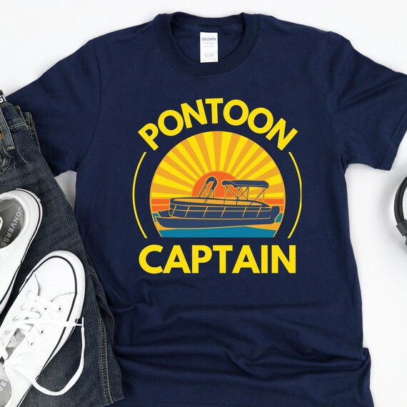 Pontoon Captain Shirt Funny Pontoon Boat Shirt Gift for | Etsy