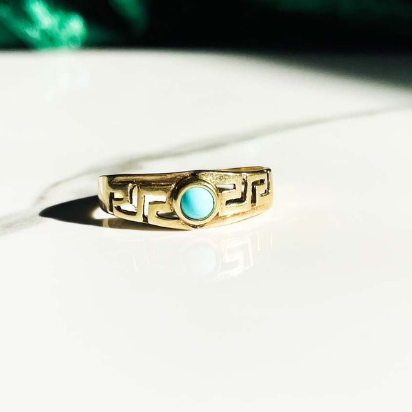 Turquoise Greek Key - Etsy