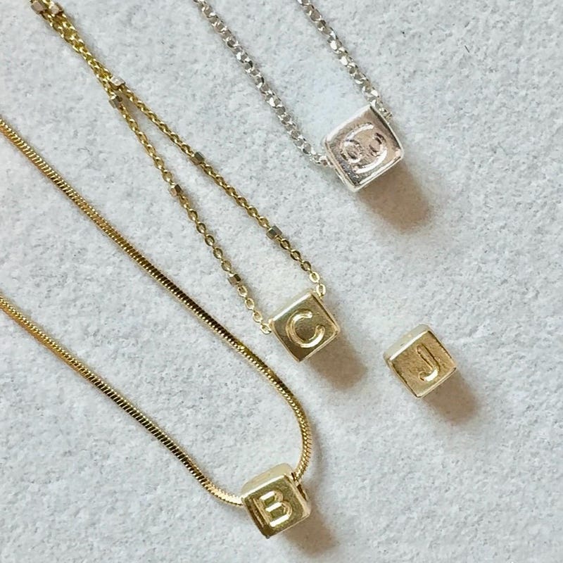 Gold Baby Block Charms - Etsy