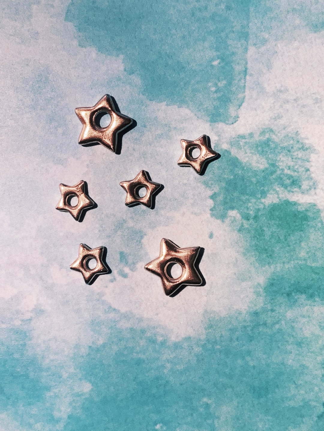 Custom Jumbo Solid Gold Star Charm: Personalized Puffy Star (12mm) - Etsy