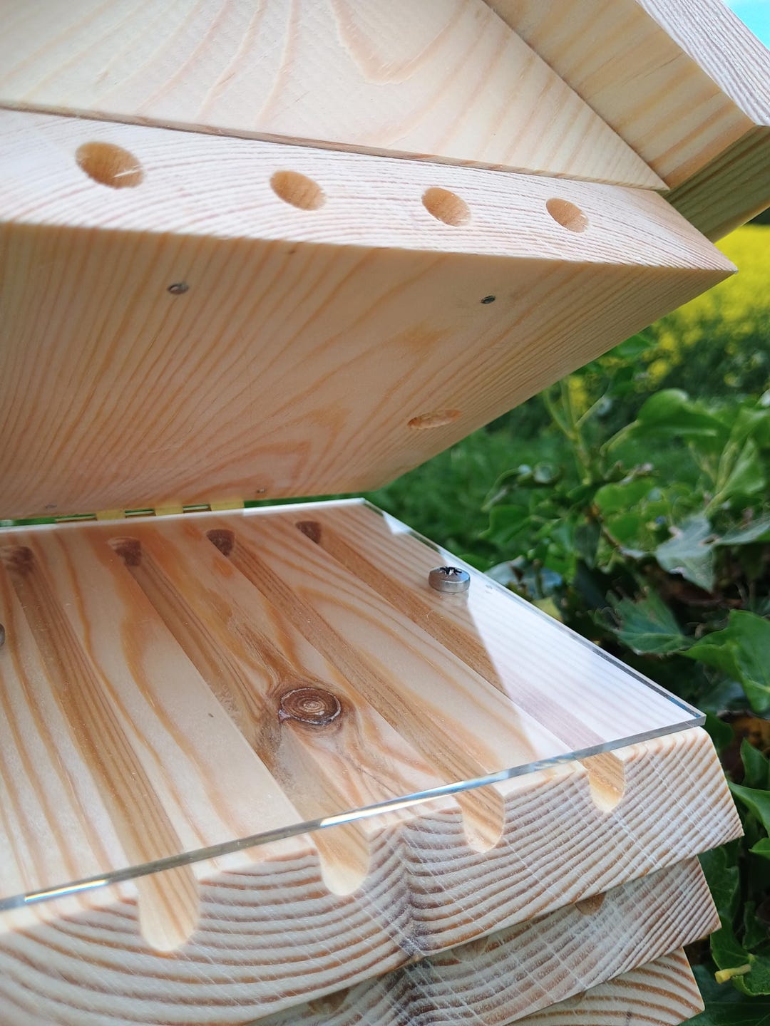 Solitary Bee Hive With Hinged Roof, Perspex Viewing Window and ...