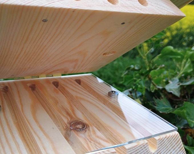 Solitary Bee Hive With Hinged Roof, Perspex Viewing Window and ...