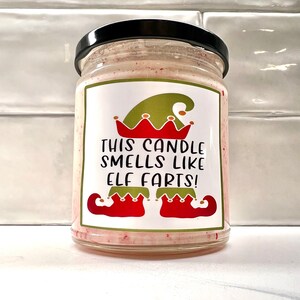 This Candle Smells Like Elf Farts Square Soy Christmas Candle White ...