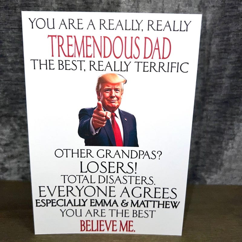 Donald Trump Dad Card - Etsy