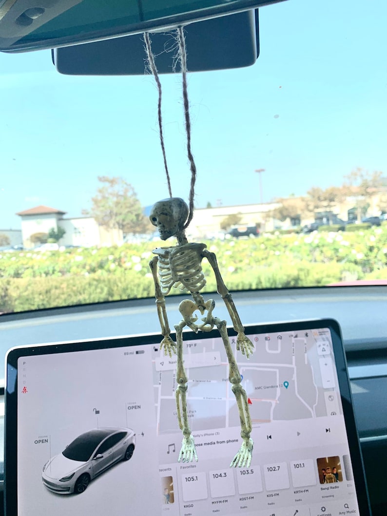 Skeleton Rear View Mirror Hanging Halloween Car Decorations - Etsy