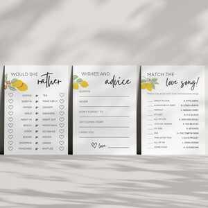 Lemon Bridal Shower Games, Main Squeeze Lemonade Theme Canva Bridal ...