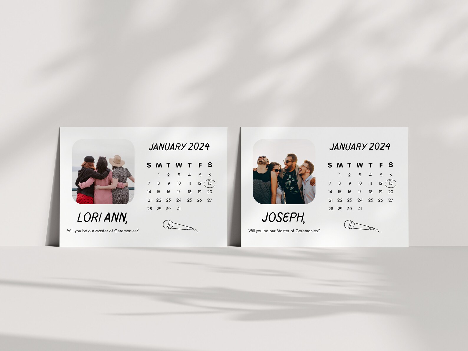 Master of Ceremonies Proposal Card, Emcee Proposal Card Template, Save ...