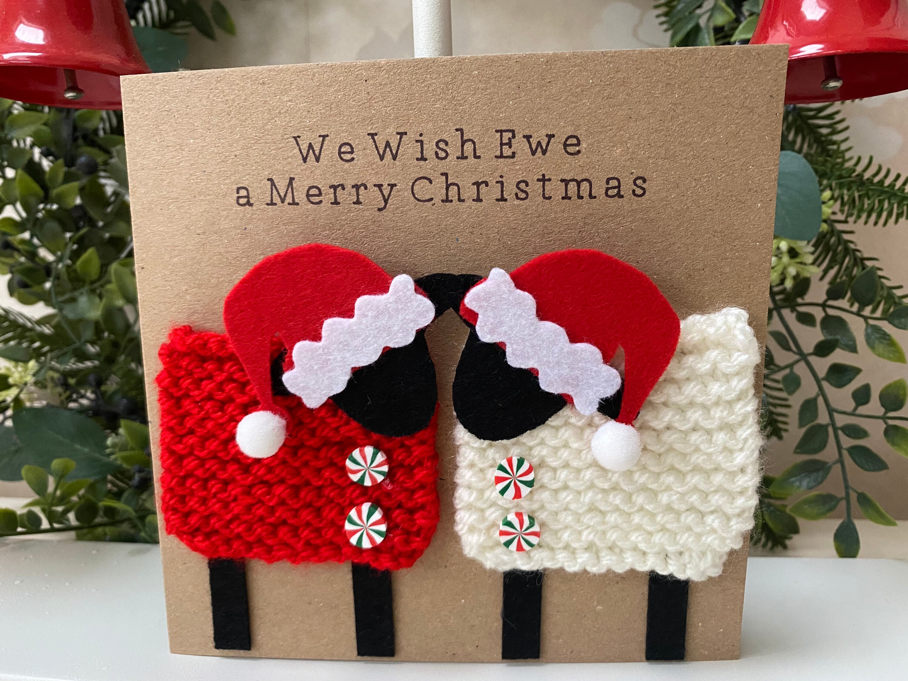 Handmade Personalised Knitted Woolly Christmas Cards - Etsy UK