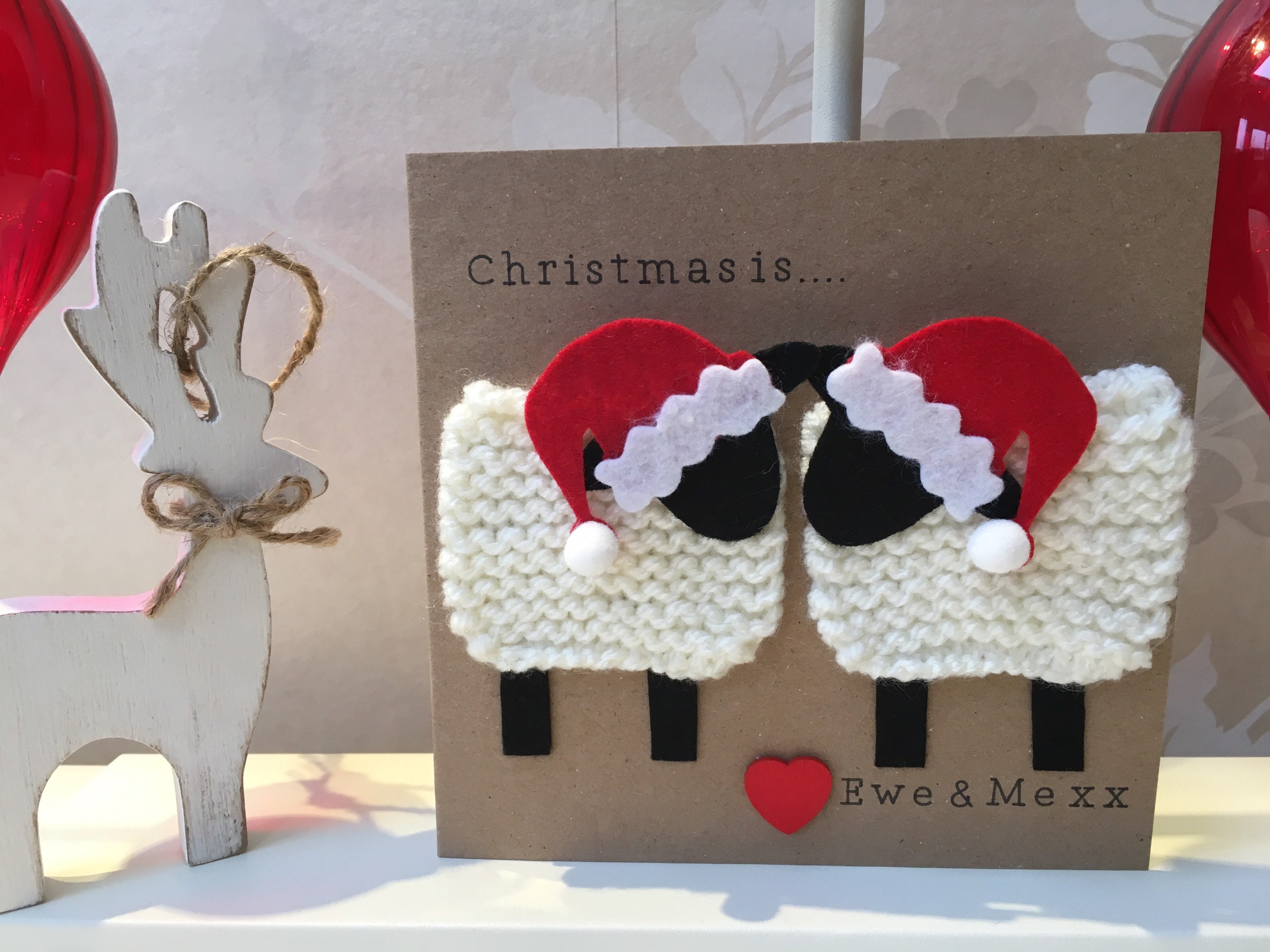 Handmade Personalised Knitted Woolly Christmas Cards - Etsy UK